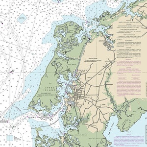 NOAA Nautical Charts of Chesapeake Bay Tangier Sound Northern Part ...