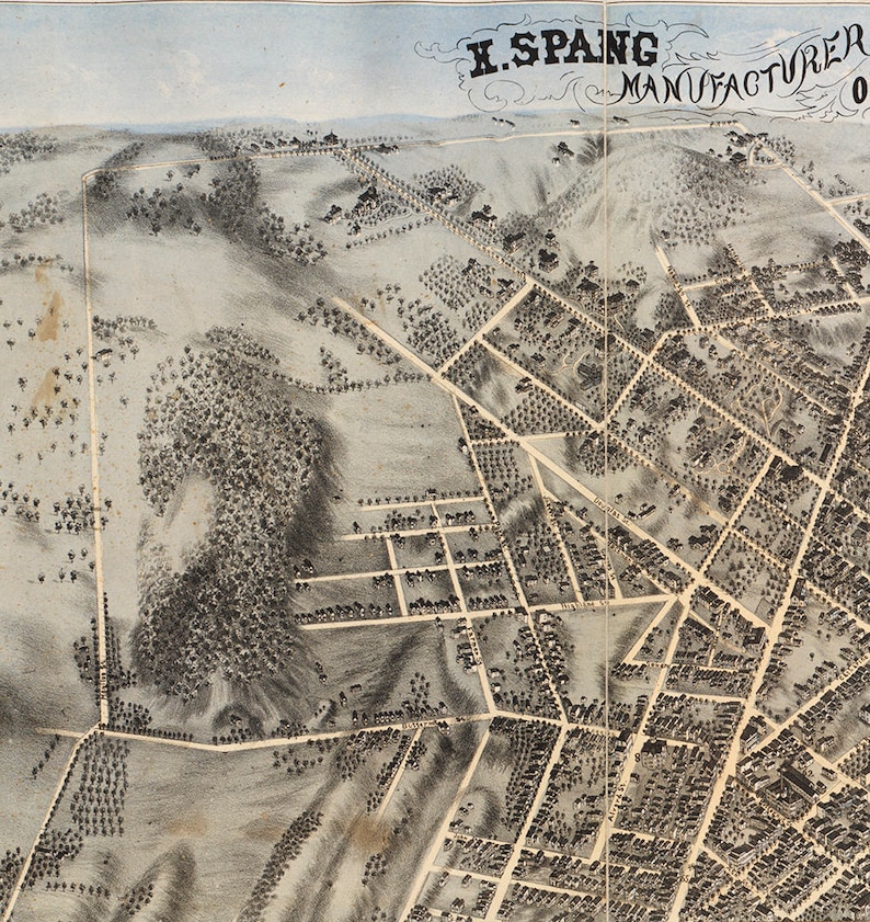 Map of Syracuse, New York : 1874 . Vintage Restoration Hardware Home ...