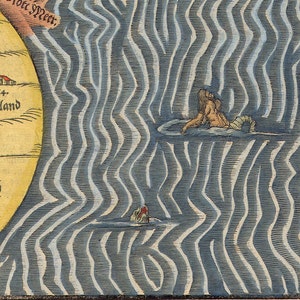 Bunting Clover Leaf World Map by Heinrich Bünting, 1581. Vintage ...