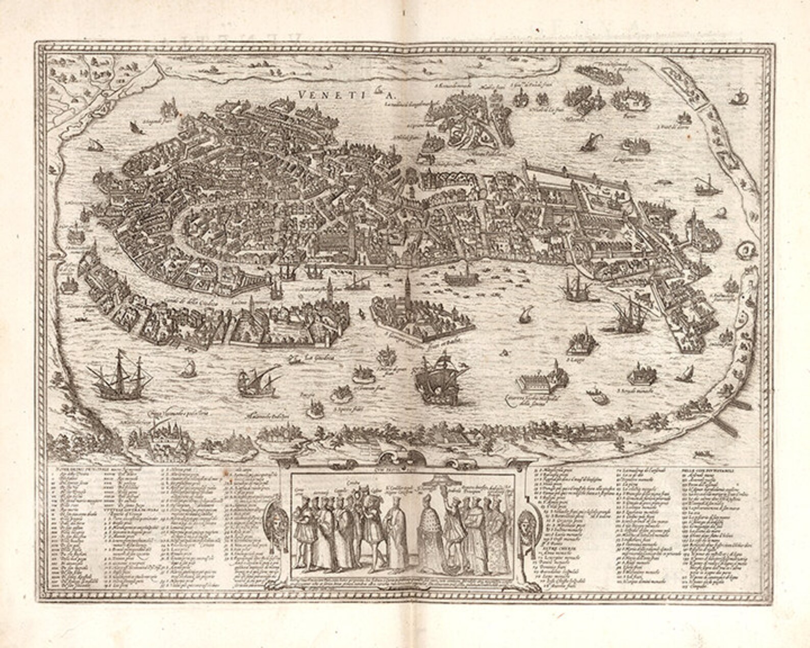 Old Venice, Italy Map, 1575. Hogenberg, Franz. Restoration Hardware ...