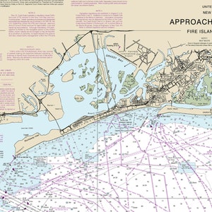 NOAA Nautical Charts of Approaches to New York. Fire Island Light to ...