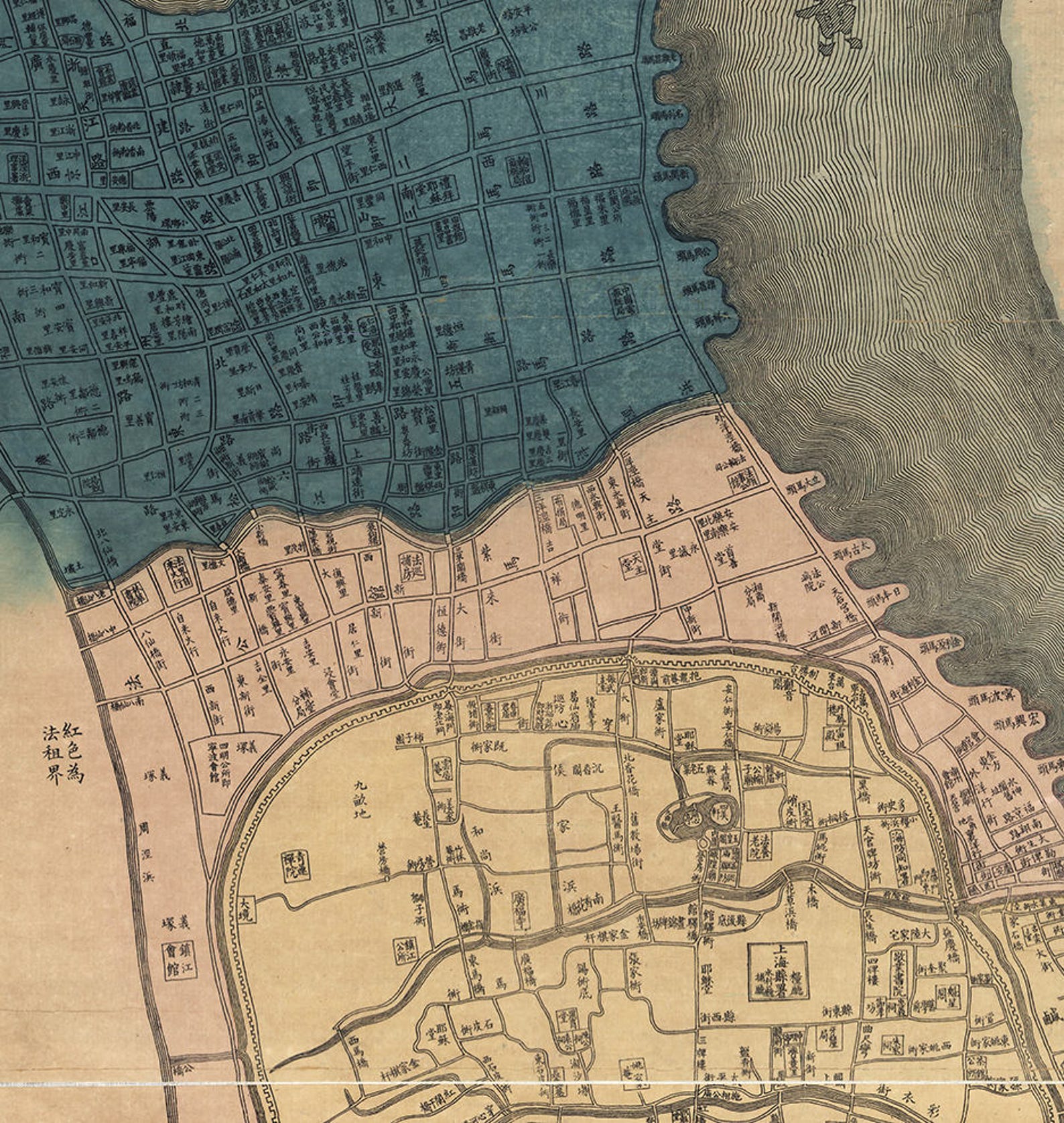 Map of Old Shanghai 1884. Restoration Hardware Home Deco - Etsy