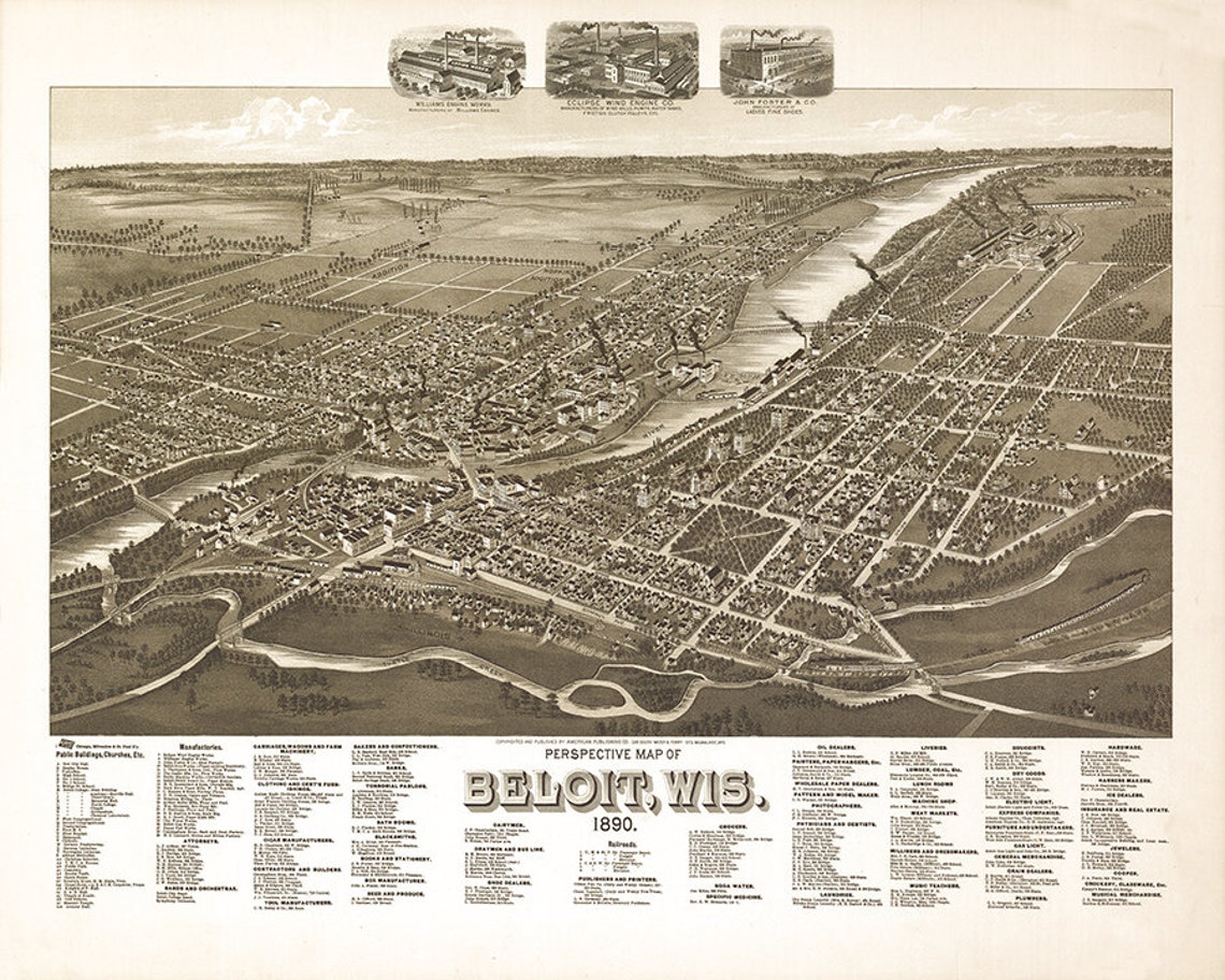 Map of Washburn Bayfield Co. Wisconsin 1886 WI. Vintage | Etsy