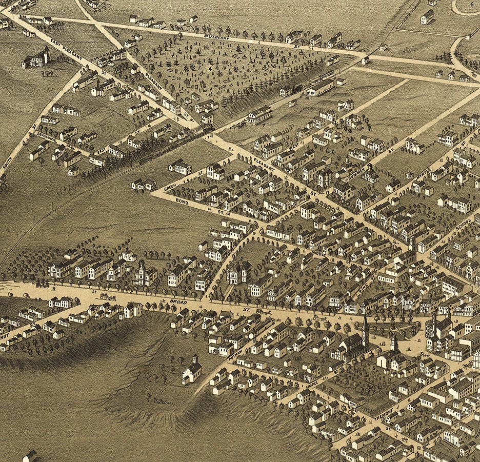 Map of Claremont Sullivan County New Hampshire NH 1877. | Etsy