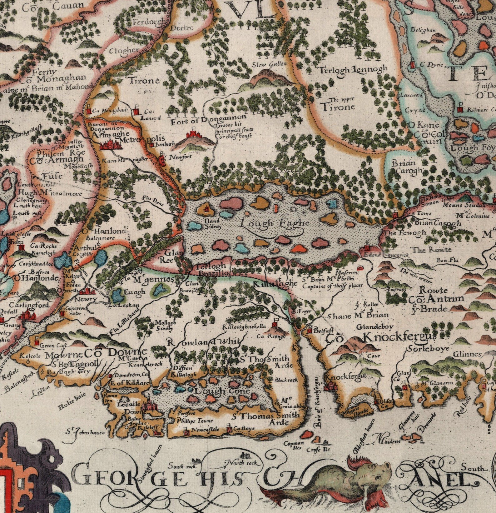 Map of Ireland Baptista Boazio 1600. Vintage Home Deco Style | Etsy