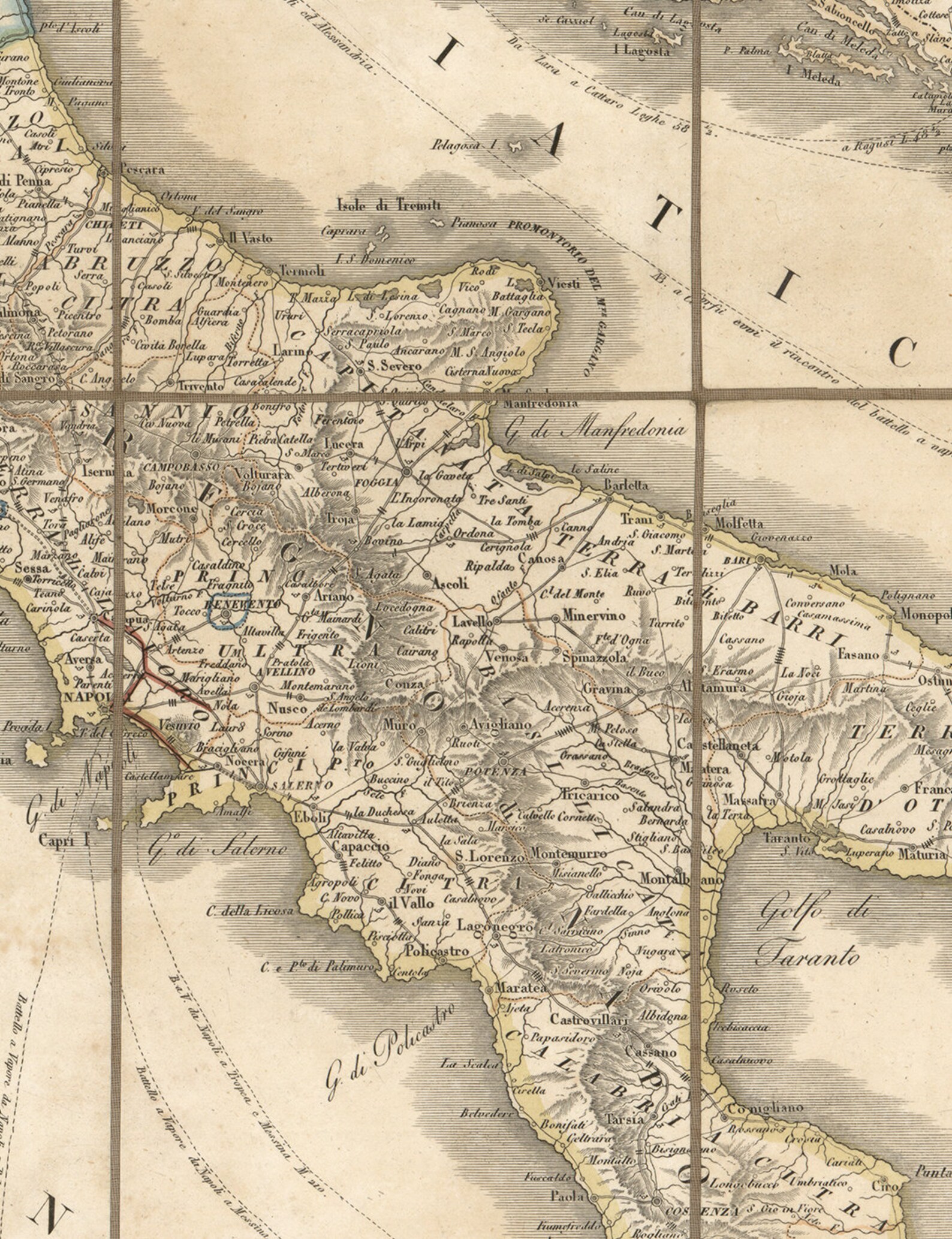 Map of Italy 1851. Vintage Restoration Hardware Home Deco - Etsy