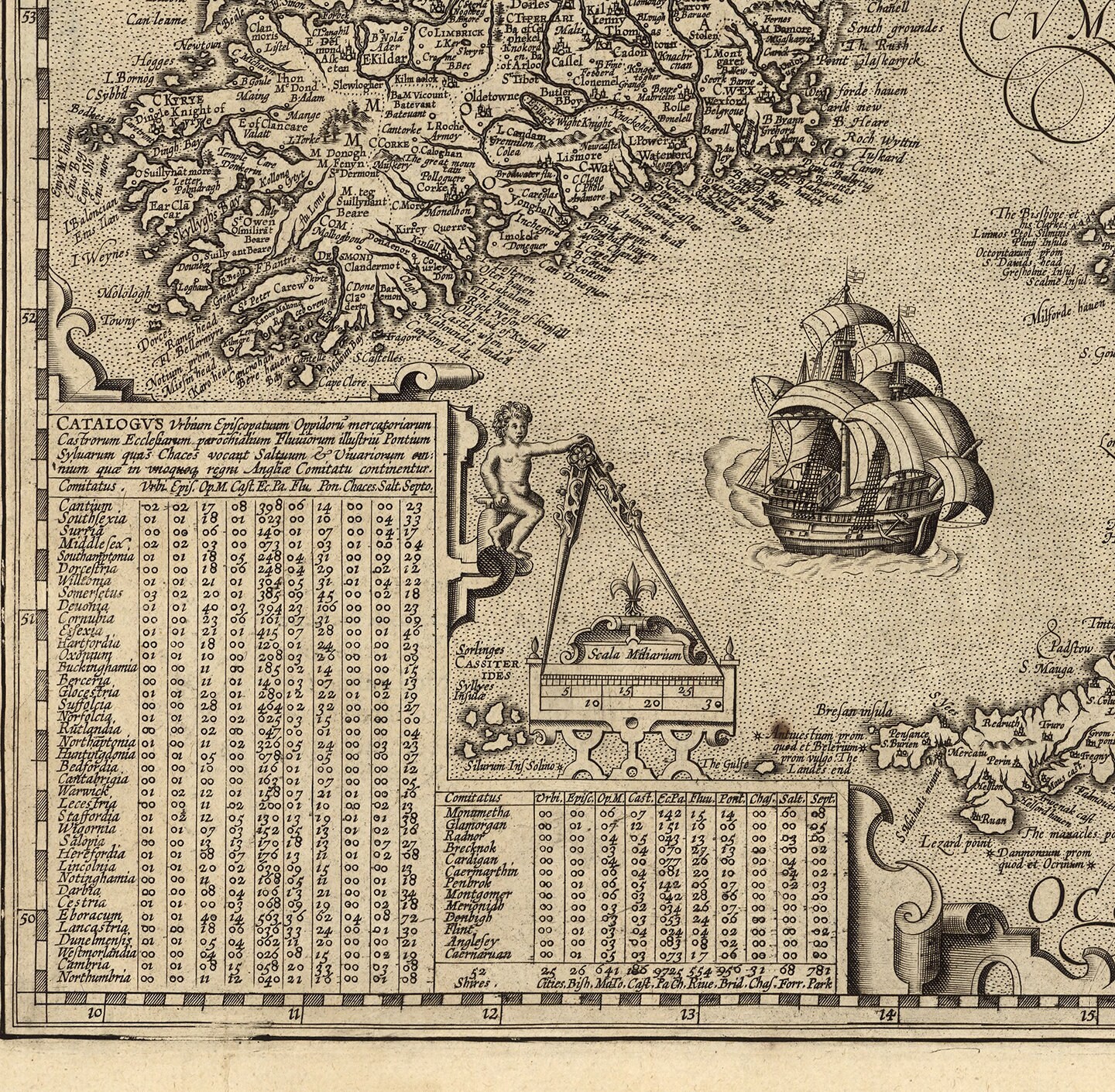 Map of England and Ireland 1605. Vintage Home Deco Style Old | Etsy
