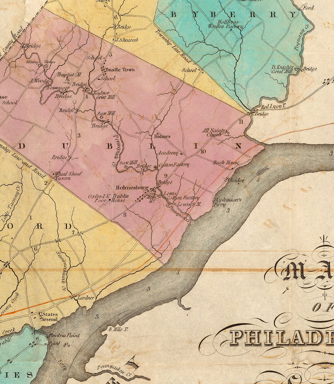 Map of Philadelphia County Constructed by Virtue of an Act of the ...
