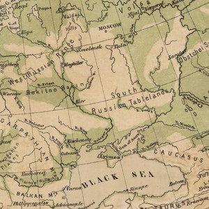 Map of Europe 1880. Vintage Home Deco Style Old Wall - Etsy