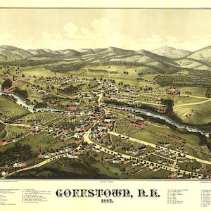 Map of Goffstown, Hillsborough Co., N.H. New Hampshire. 1887. Vintage ...