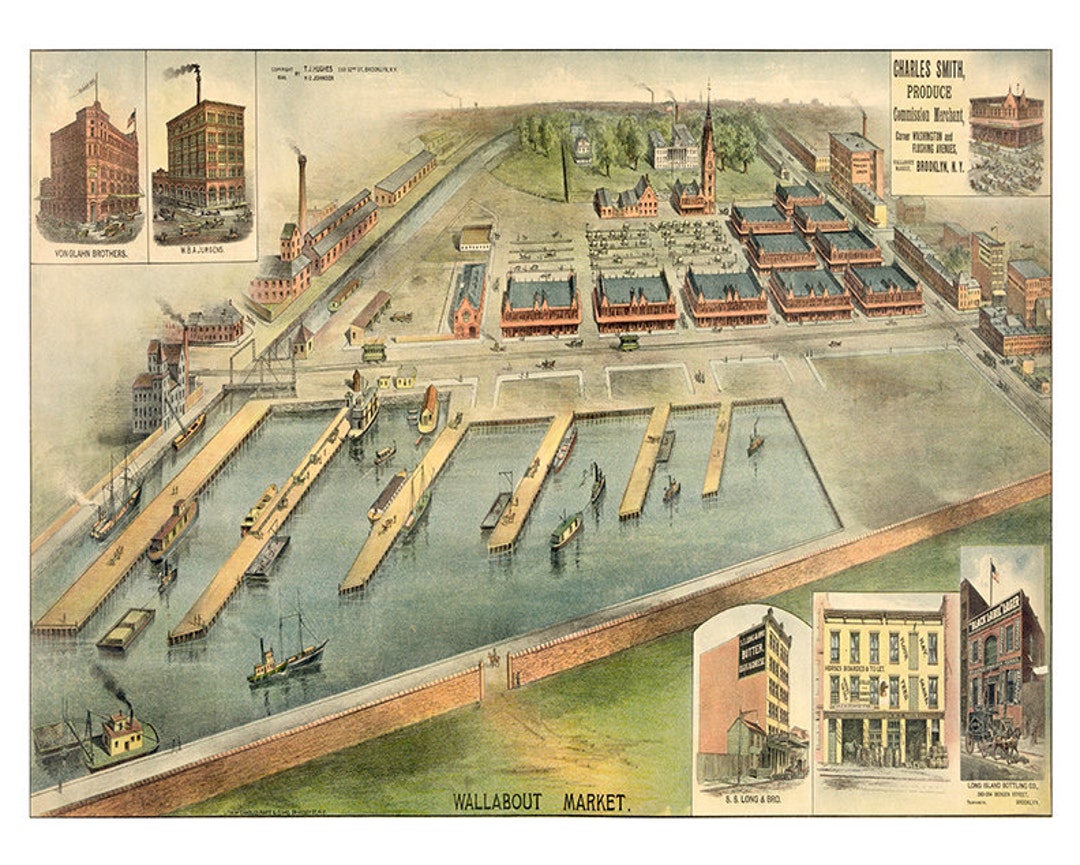 Wallabout Market (part of Navy Yard in the Future), Borough of Brooklyn ...