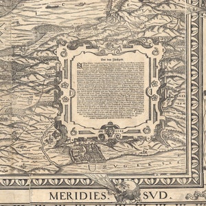 Map of Canton of Zürich, 1566. Vintage Home Deco Old Wall Reproduction ...