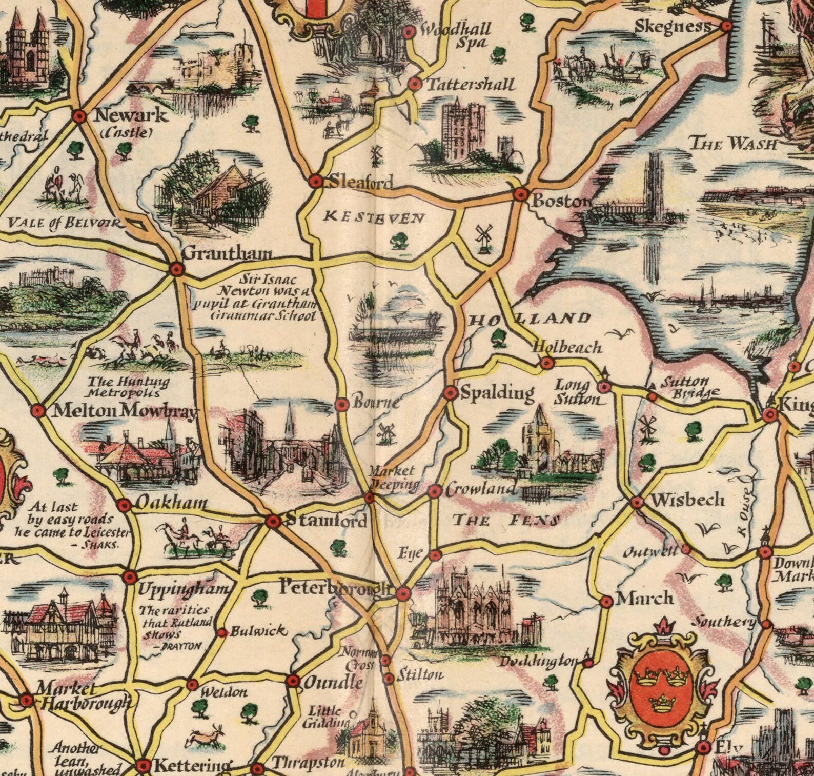 Historic Pictorial Map : Esso Pictorial Plan of the Eastern | Etsy
