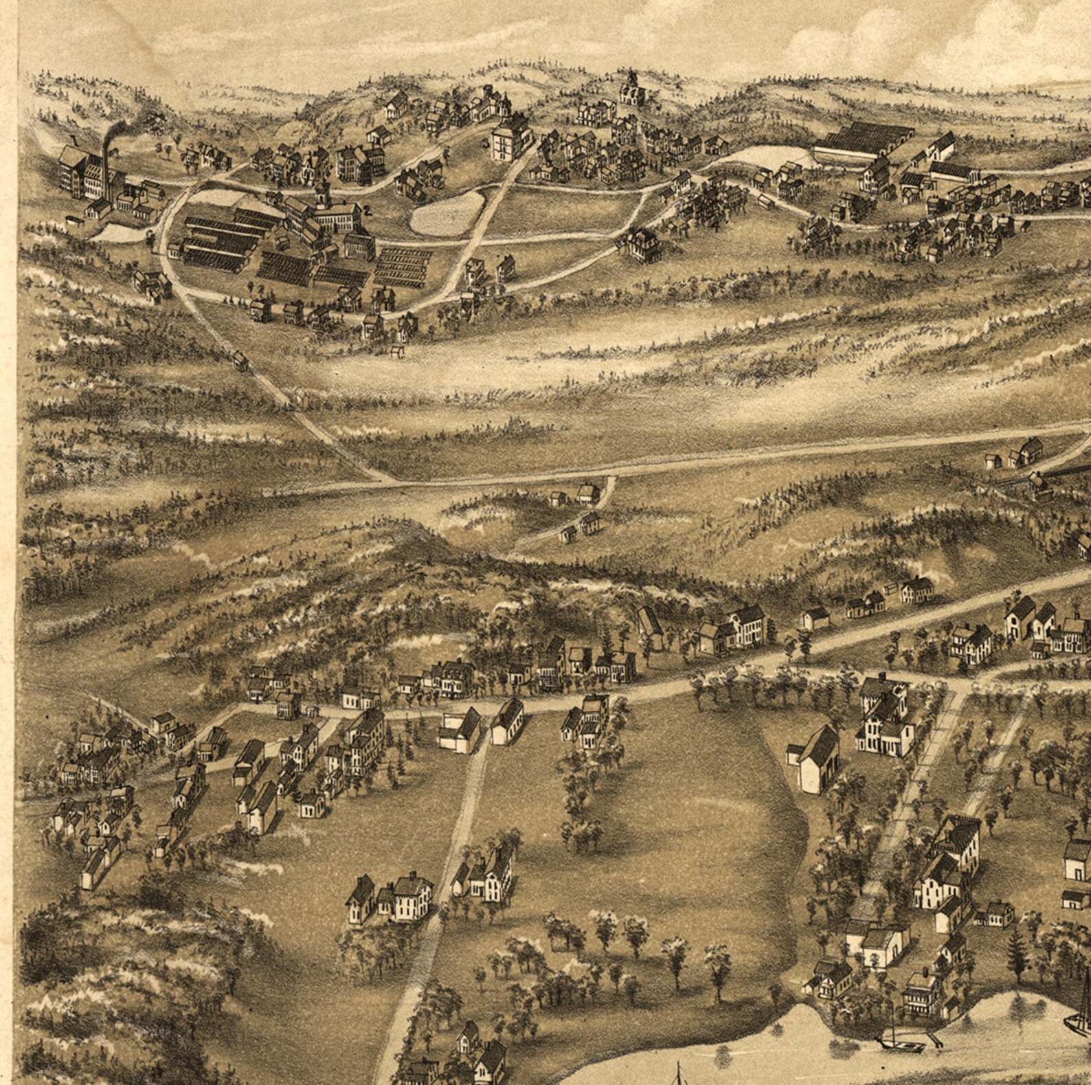 Map of Essex, Centerbrook & Ivoryton, Middlesex Co., Conn., Connecticut ...