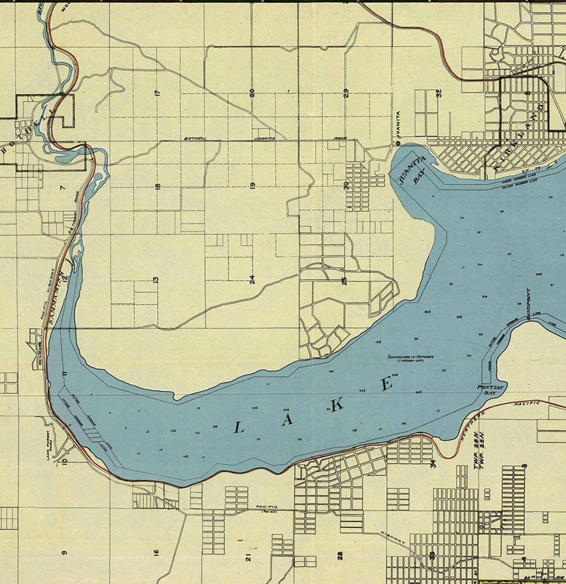 Map of Port of Seattle King County Washington WA. 1918. | Etsy