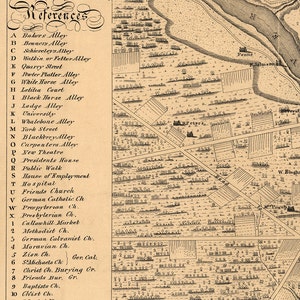 Map of Philadelphia, Pennsylvania PA Plans and Environs, 1775 ...