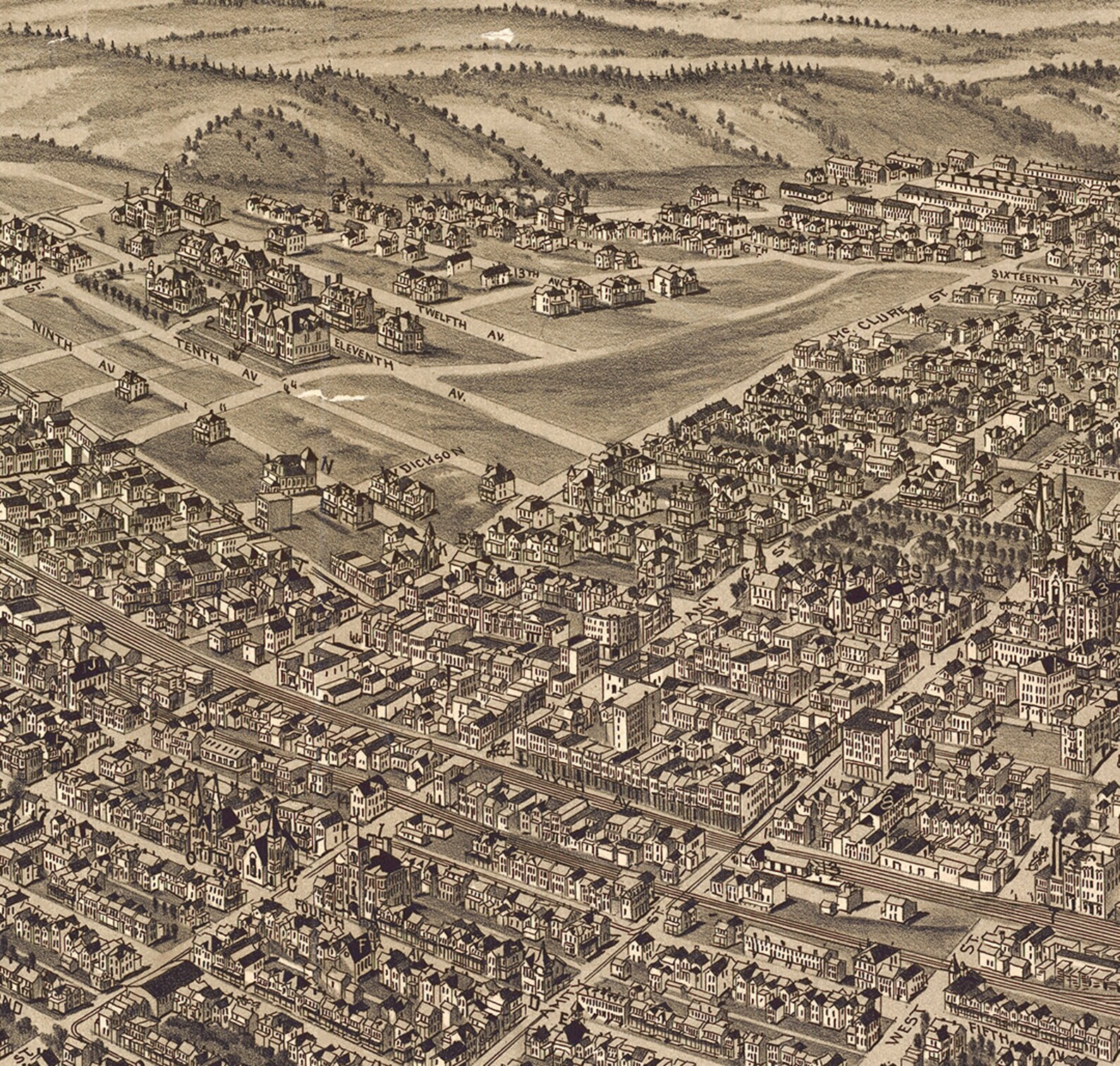 Map of Homestead, Allegheny Co., Pennsylvania, PA 1902. Restoration ...