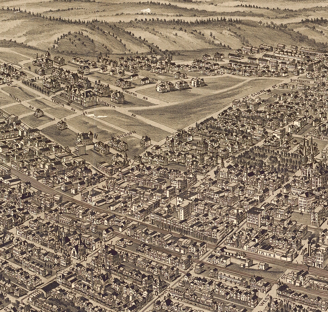 Map of Homestead Allegheny Co. Pennsylvania PA 1902. | Etsy