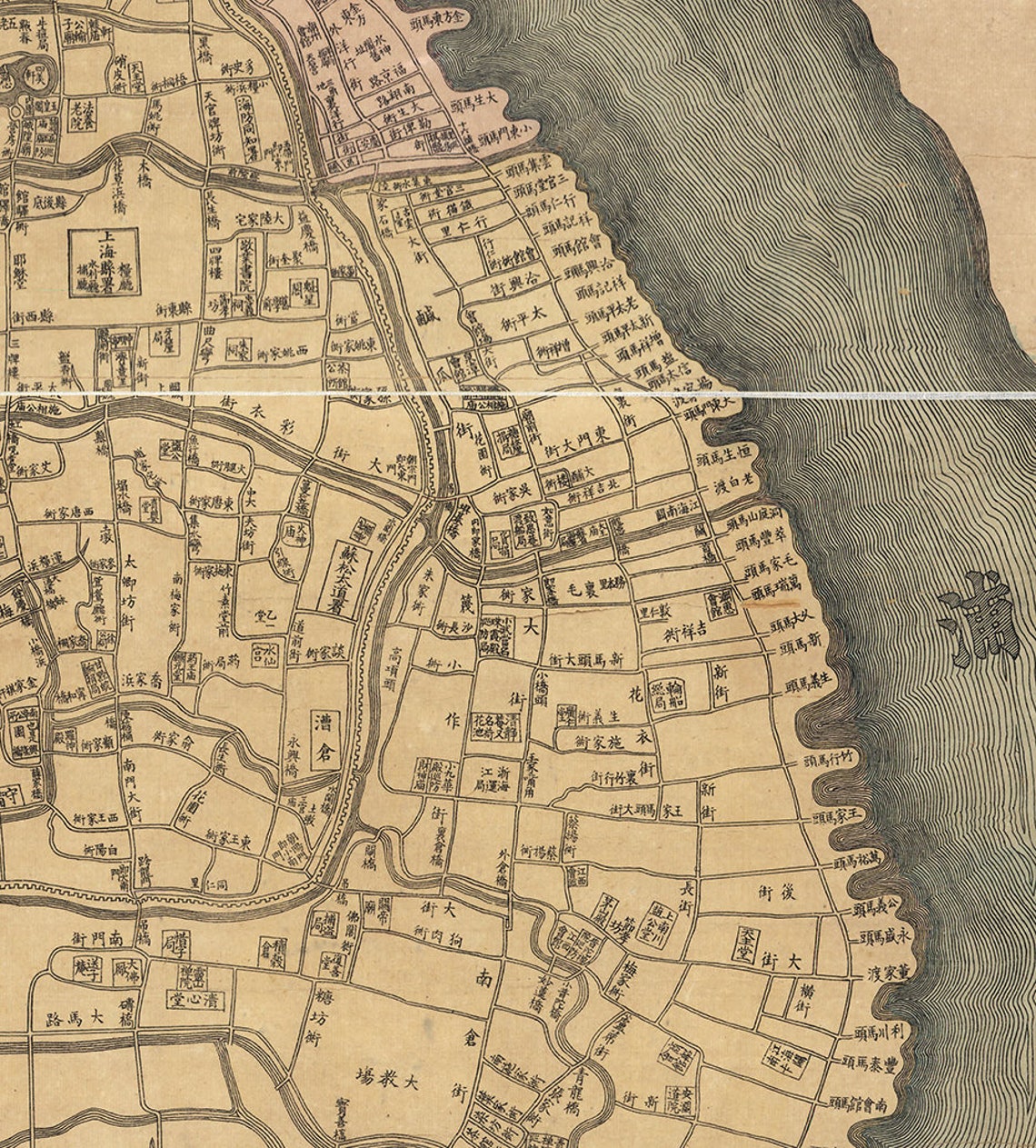 Map of Old Shanghai 1884. Restoration Hardware Home Deco - Etsy