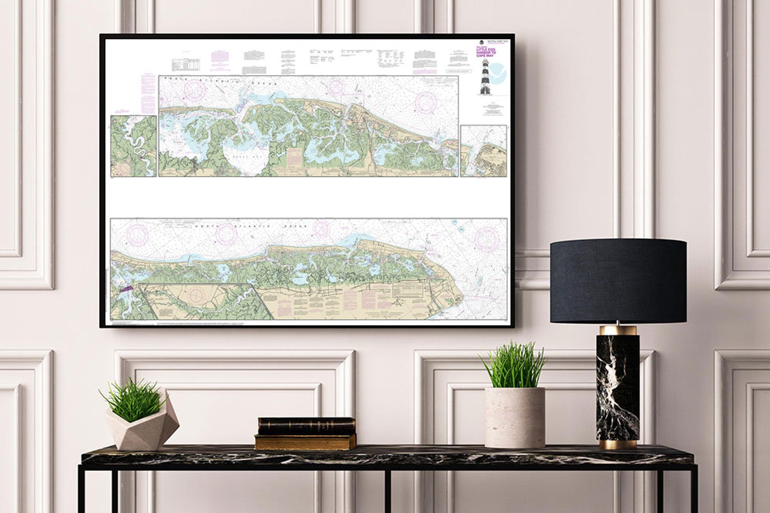 Nautical Charts of Little Egg Harbor to Cape May 12316. Great - Etsy