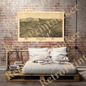 Map of Johnsonburg, Elk County, Pennsylvania, PA 1895. Restoration ...