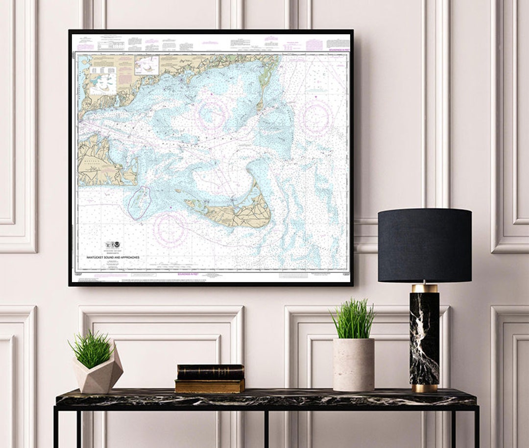 Nautical Charts of Nantucket Sound and Approaches 13237. Massachusetts ...