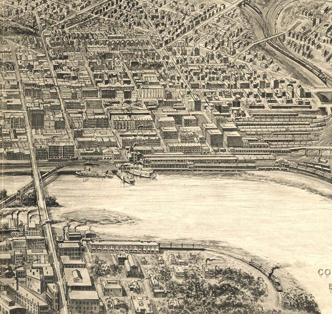 Map of Saint Paul Ramsey Co. Minnesota MN C1906. Vintage - Etsy