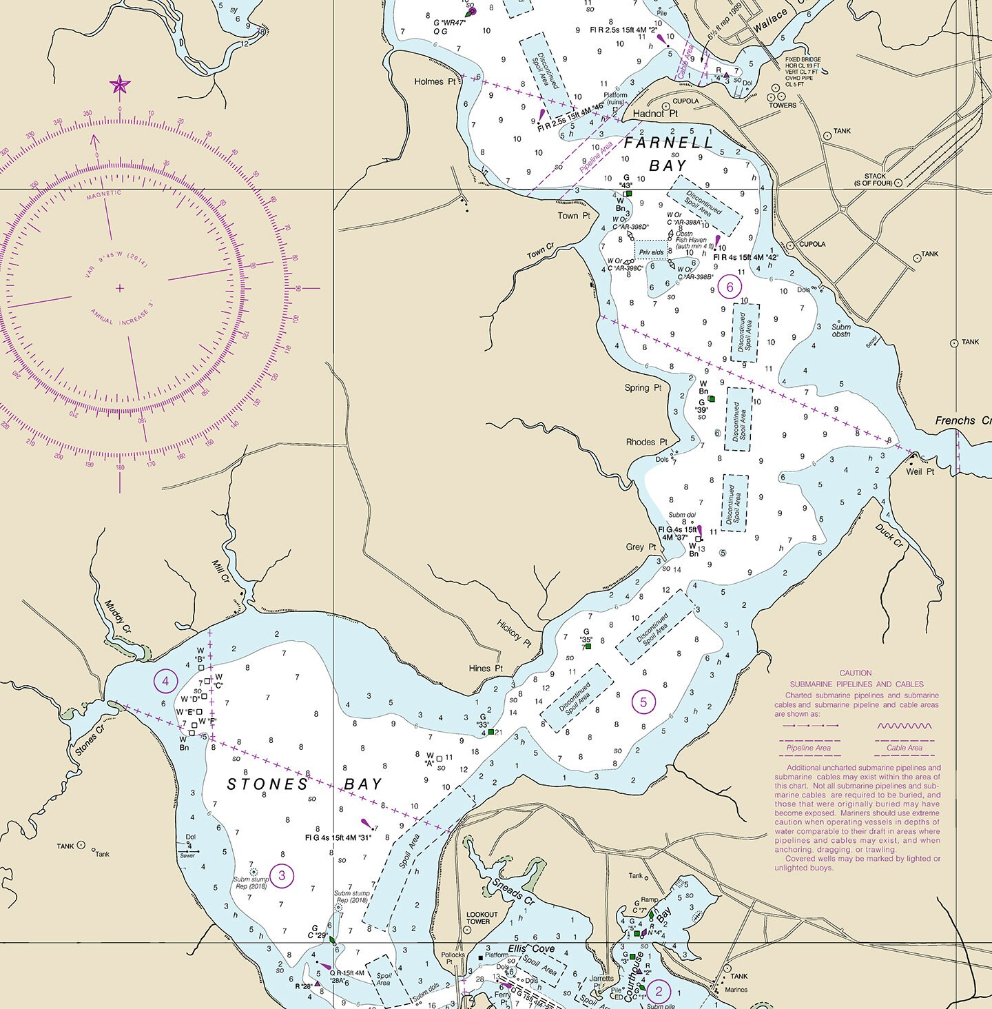 Nautical Charts of New River in North Carolina. 11542 Morgan | Etsy