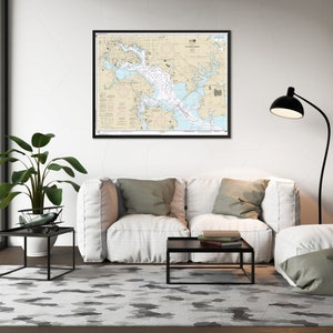 Nautical Charts of Baltimore Harbor Maryland 12281 Patapsco Marley Neck ...
