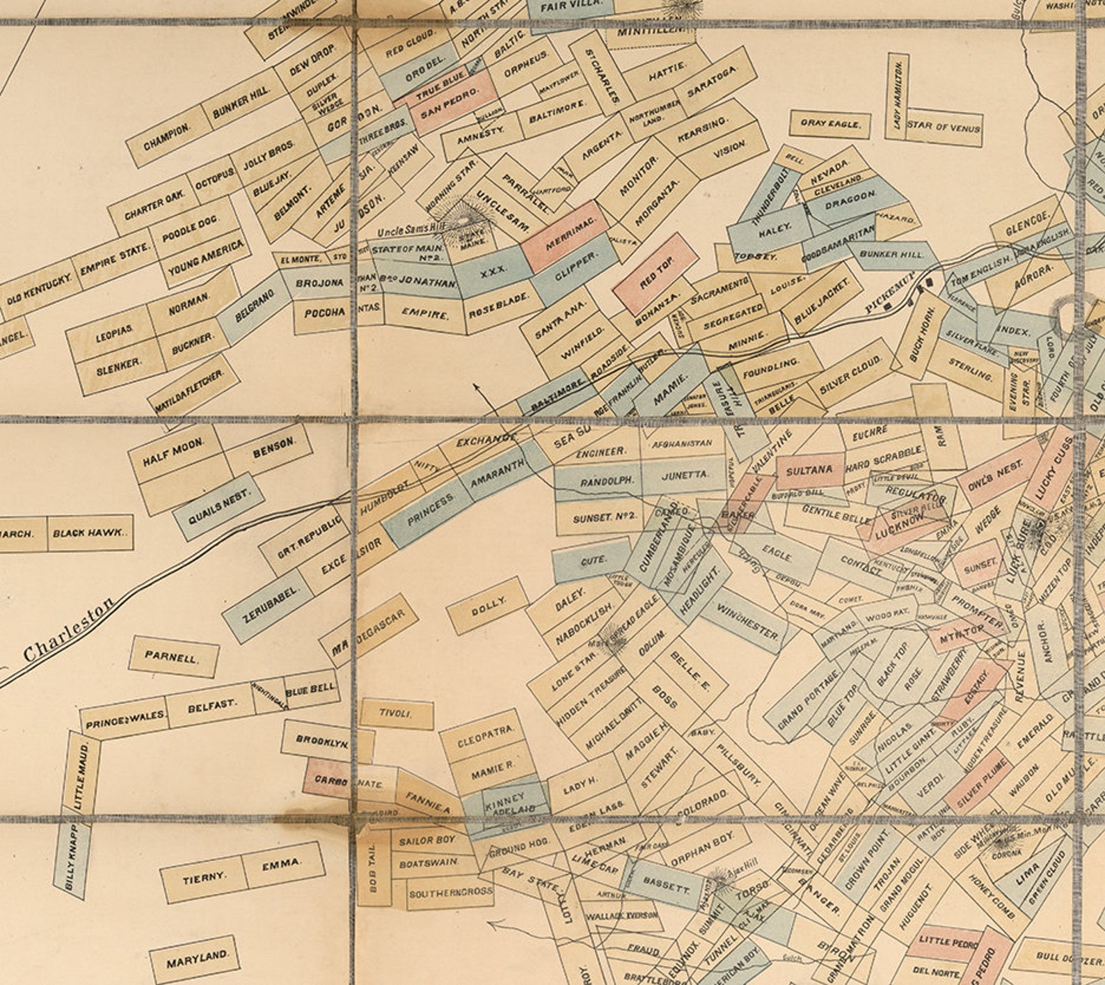 Map of the Tombstone Mining District : Cochise Co. Arizona. - Etsy