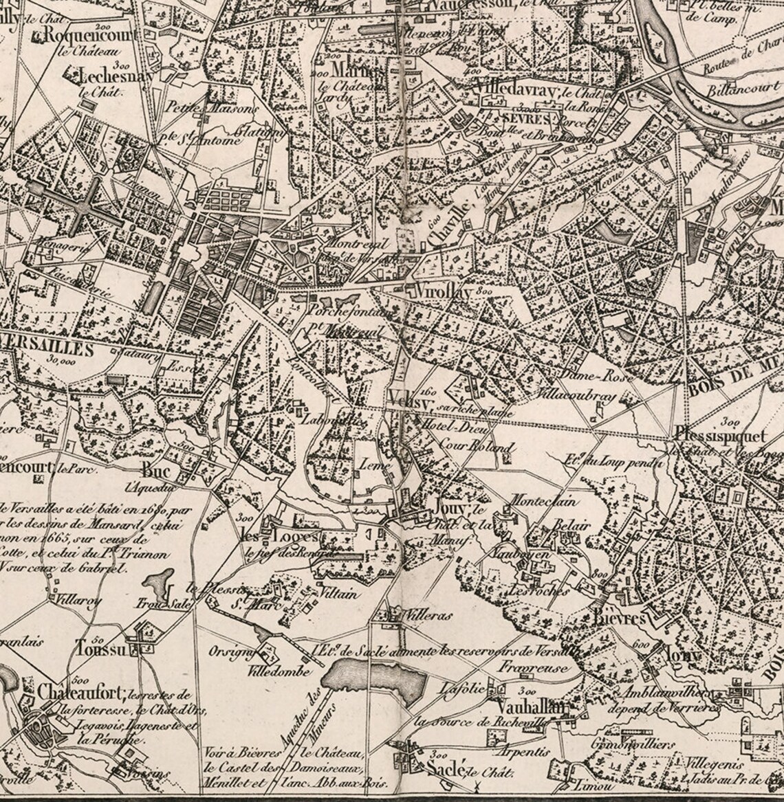 Map of Paris France 1832. Restoration Hardware Home Deco - Etsy