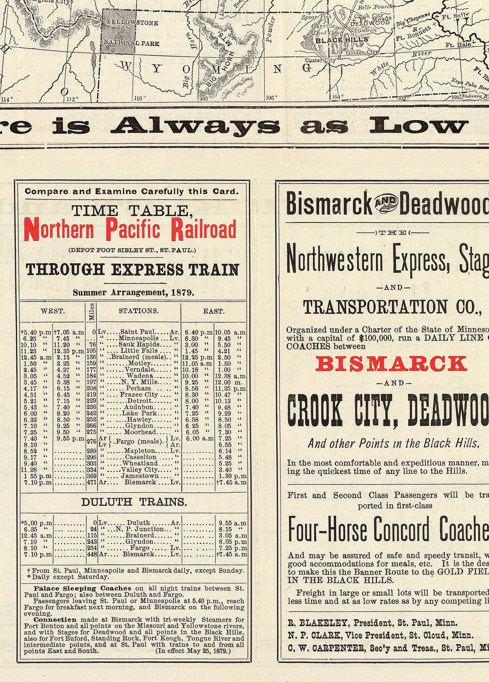 Map of the Northern Pacific Railroad, From Lake Michigan to Oregon and ...