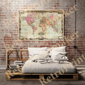 World Map of 1775 by Tobiae Conradi Lotter. Vintage Restoration ...