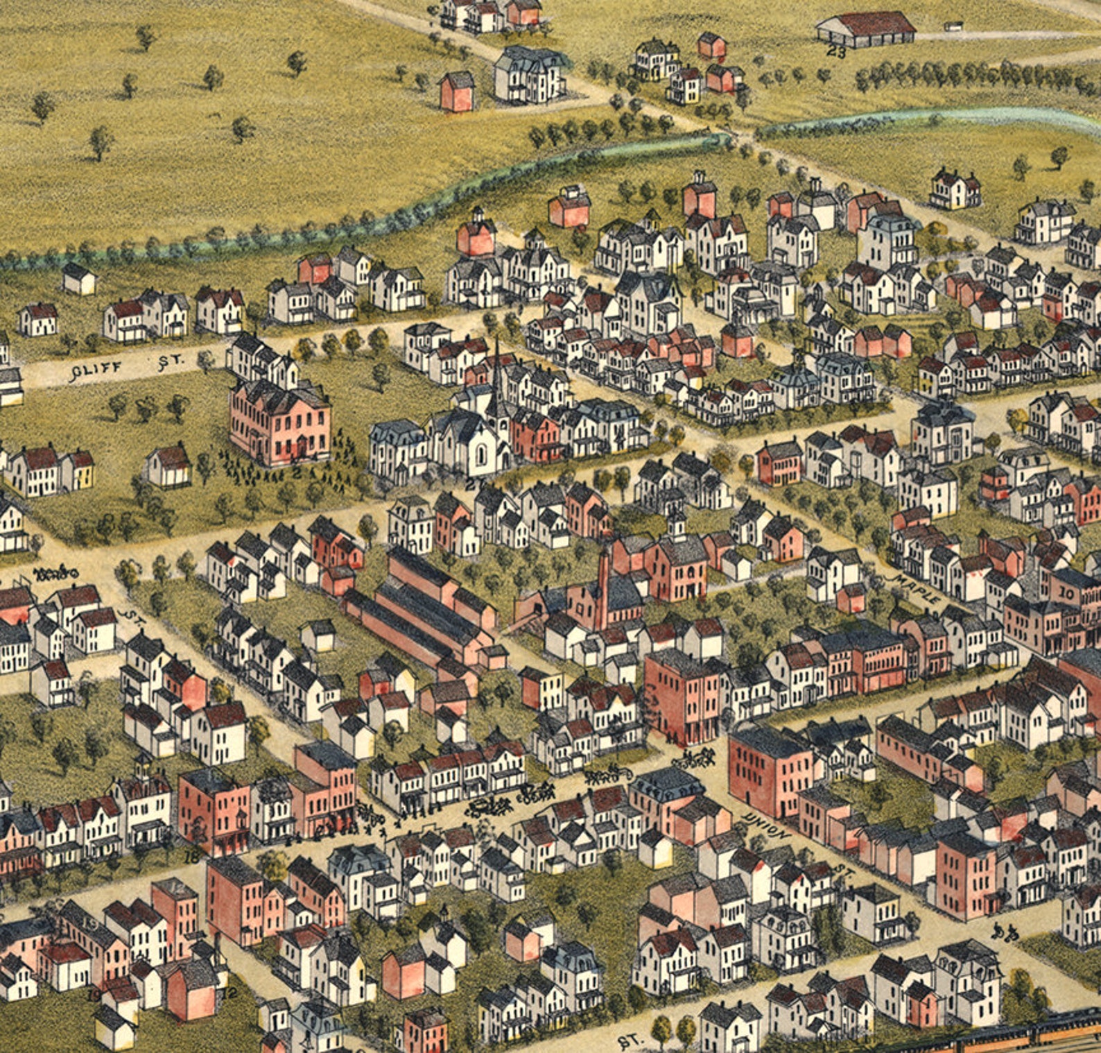 Map of Somerville Somerset County New Jersey NJ 1882. - Etsy