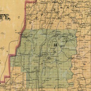 Map of Whitfield County, Georgia, 1879. Vintage Restoration Hardware ...