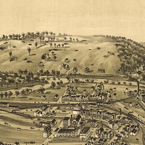 Map of Johnsonburg, Elk County, Pennsylvania, PA 1895. Restoration ...