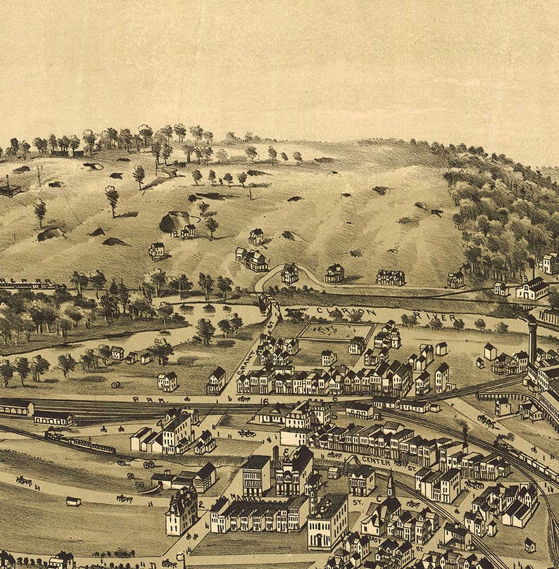 Map of Johnsonburg, Elk County, Pennsylvania, PA 1895. Restoration ...