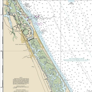 NOAA Nautical Charts of Ponce De Leon Inlet to Cape Canaveral, Florida ...
