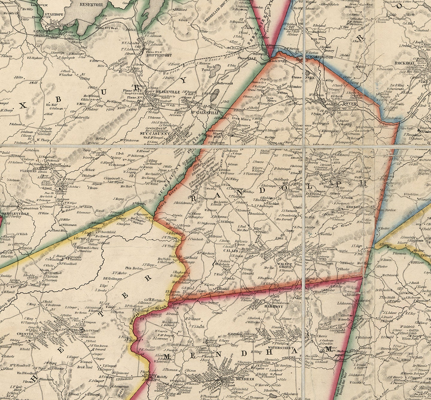 Map of Morris County New Jersey 1853. Vintage Home Decor | Etsy