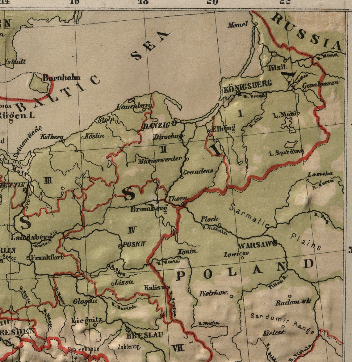 Map of Germany 1880. Vintage home Deco Style old wall | Etsy