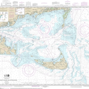 Nautical Charts of Nantucket Sound and Approaches 13237. Massachusetts ...