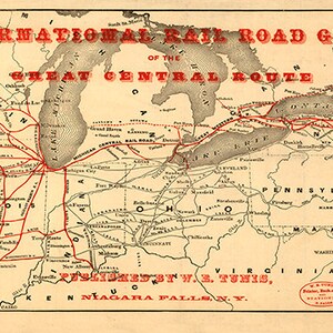 International Rail Road Guide of the Great Central Route. Vintage ...