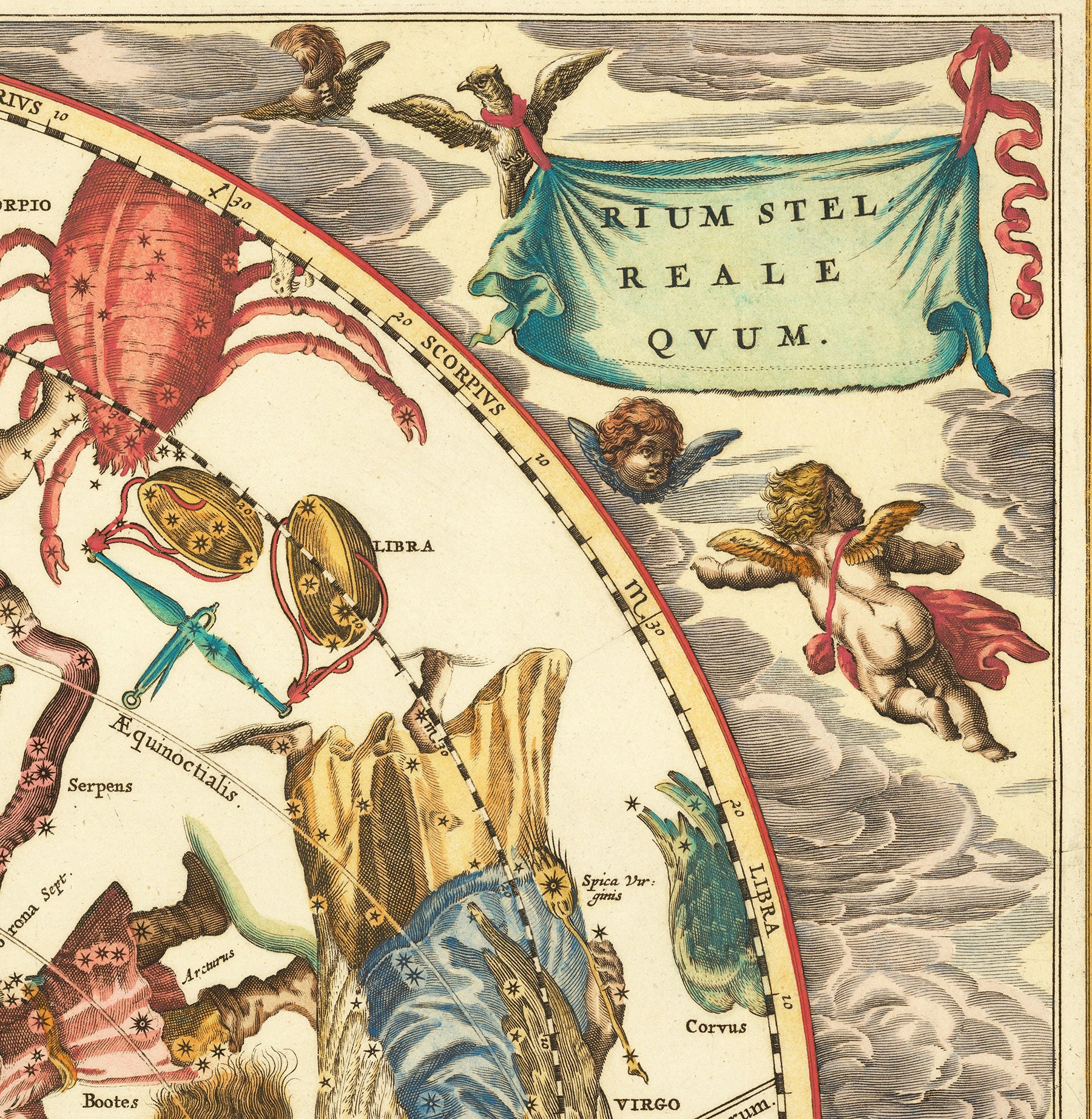 Celestial Chart by Andreas Cellarius - Haemisphaerium Stellatum Boreale ...