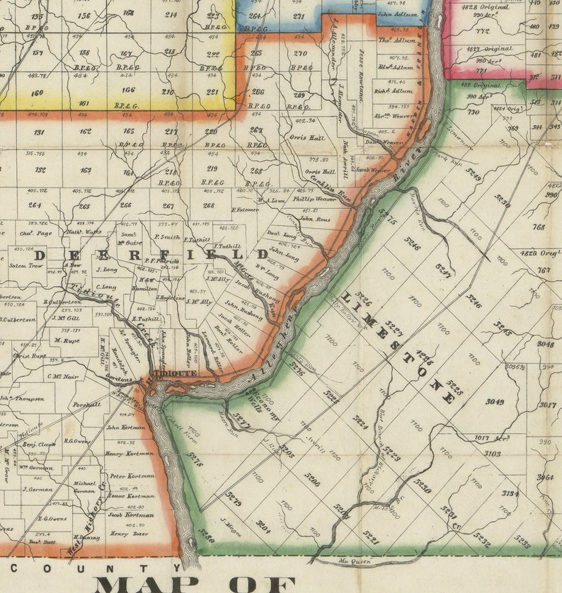Map of Warren County Pennsylvania. 1865. Vintage Restoration | Etsy