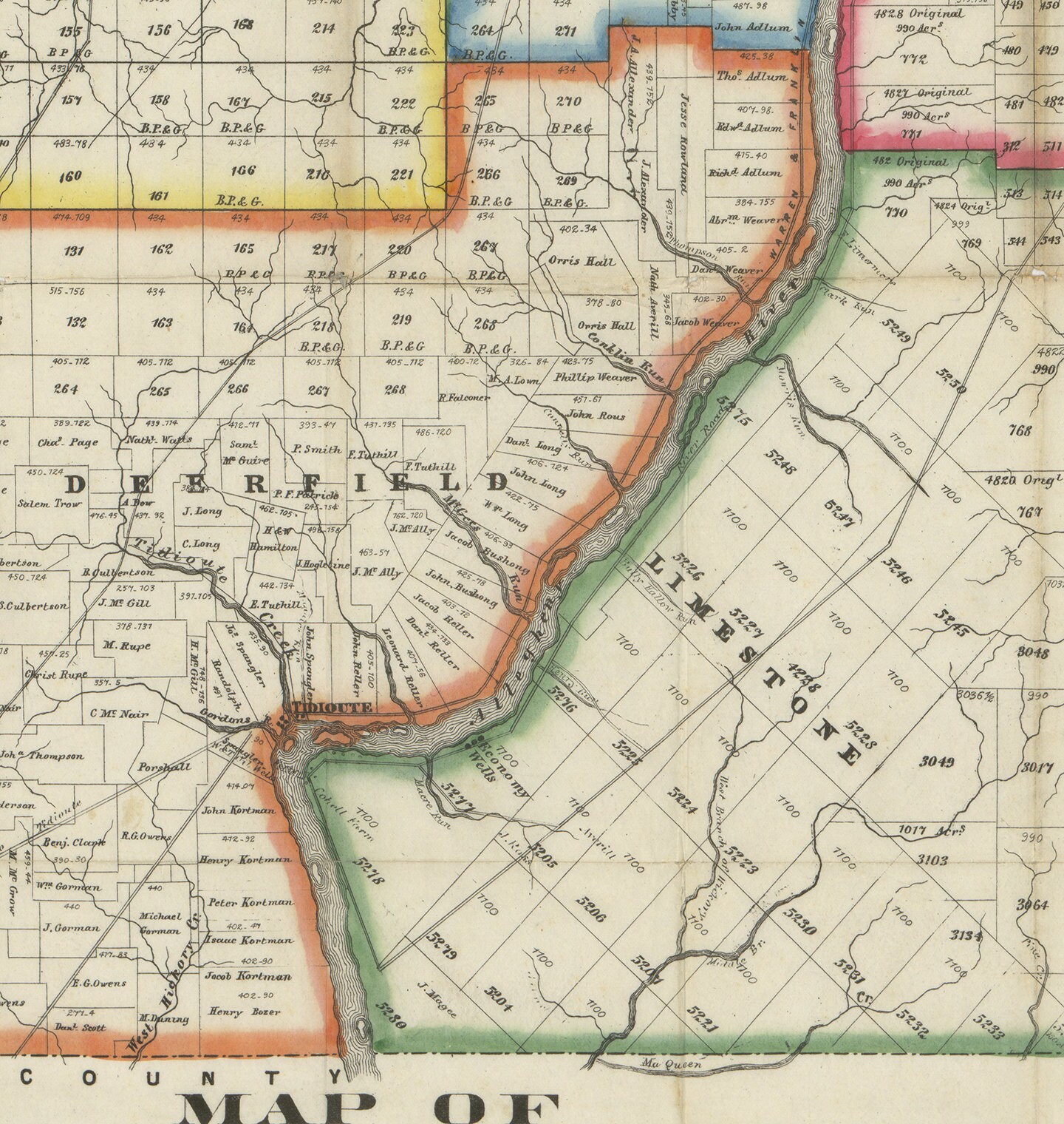 Map of Warren County Pennsylvania. 1865. Vintage Restoration | Etsy