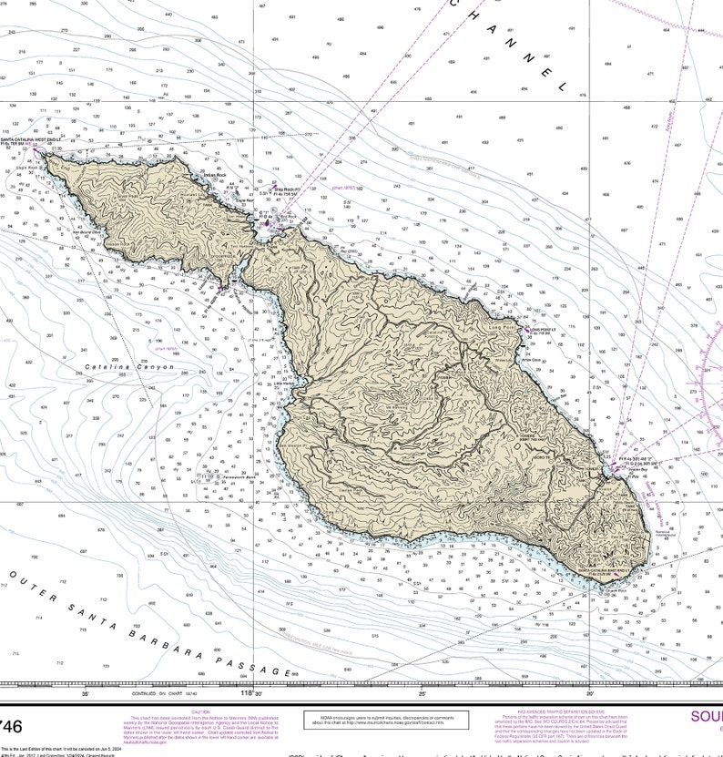 San Pedro Channel & Dana Point Harbor Map – California Nautical Chart ...