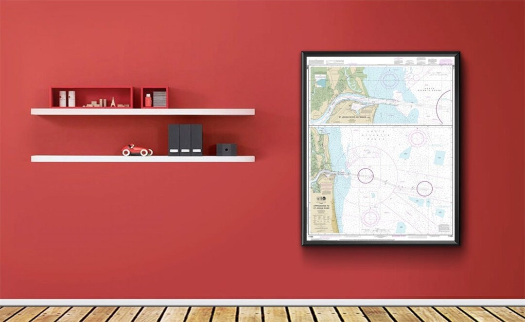 NOAA Nautical Charts St Johns River 11490 Florida Gulf Coast Fort ...