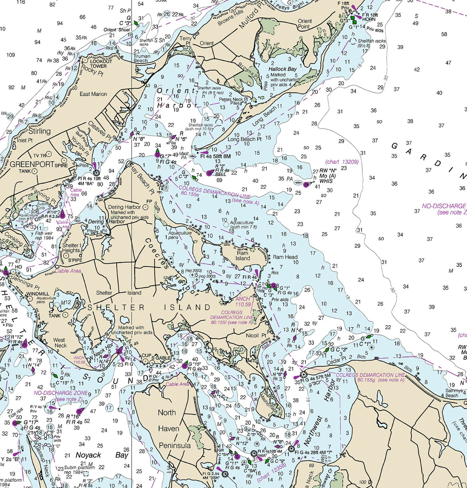 Nautical charts of Long Island Sound Eastern Part 12354. New | Etsy