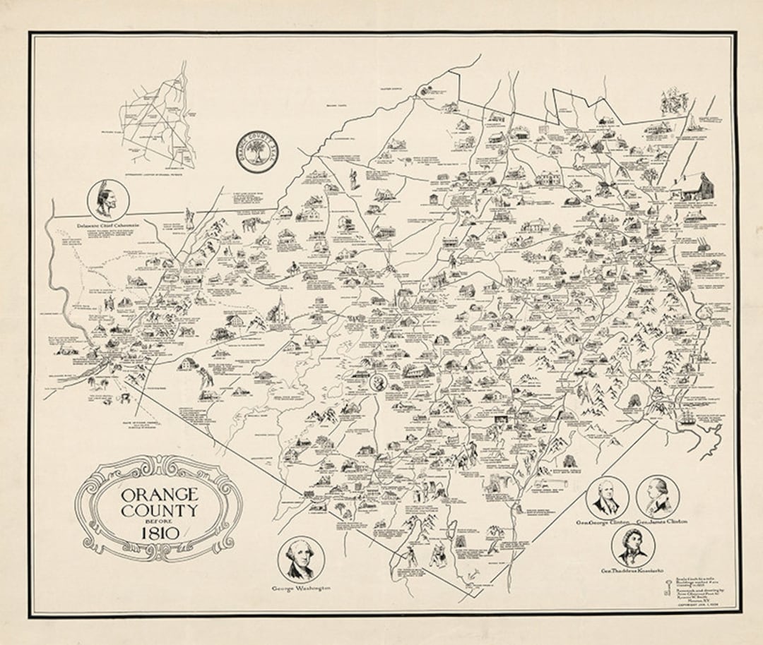 Map of Orange County, New York Before 1810. Restoration Hardware Home ...