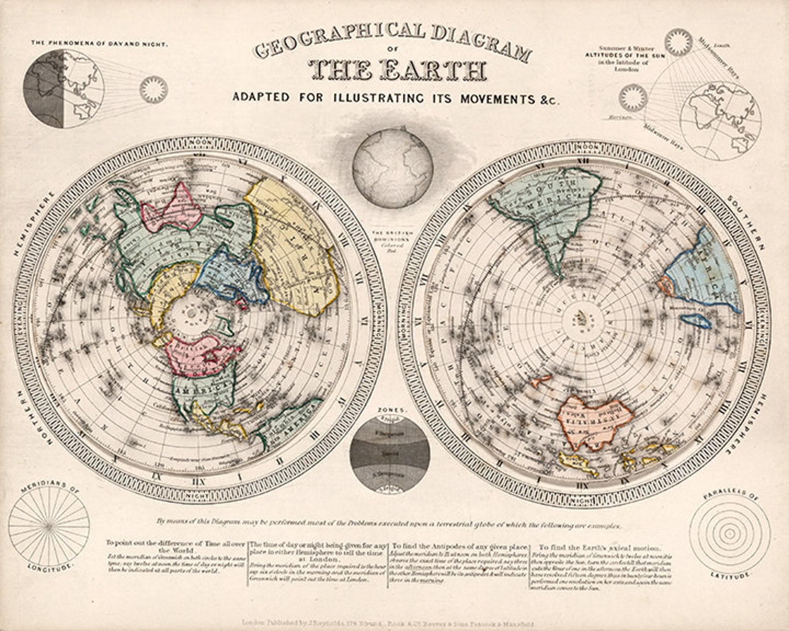 Geographical Diagram of the Earth : Adapted for Illustrating Its ...